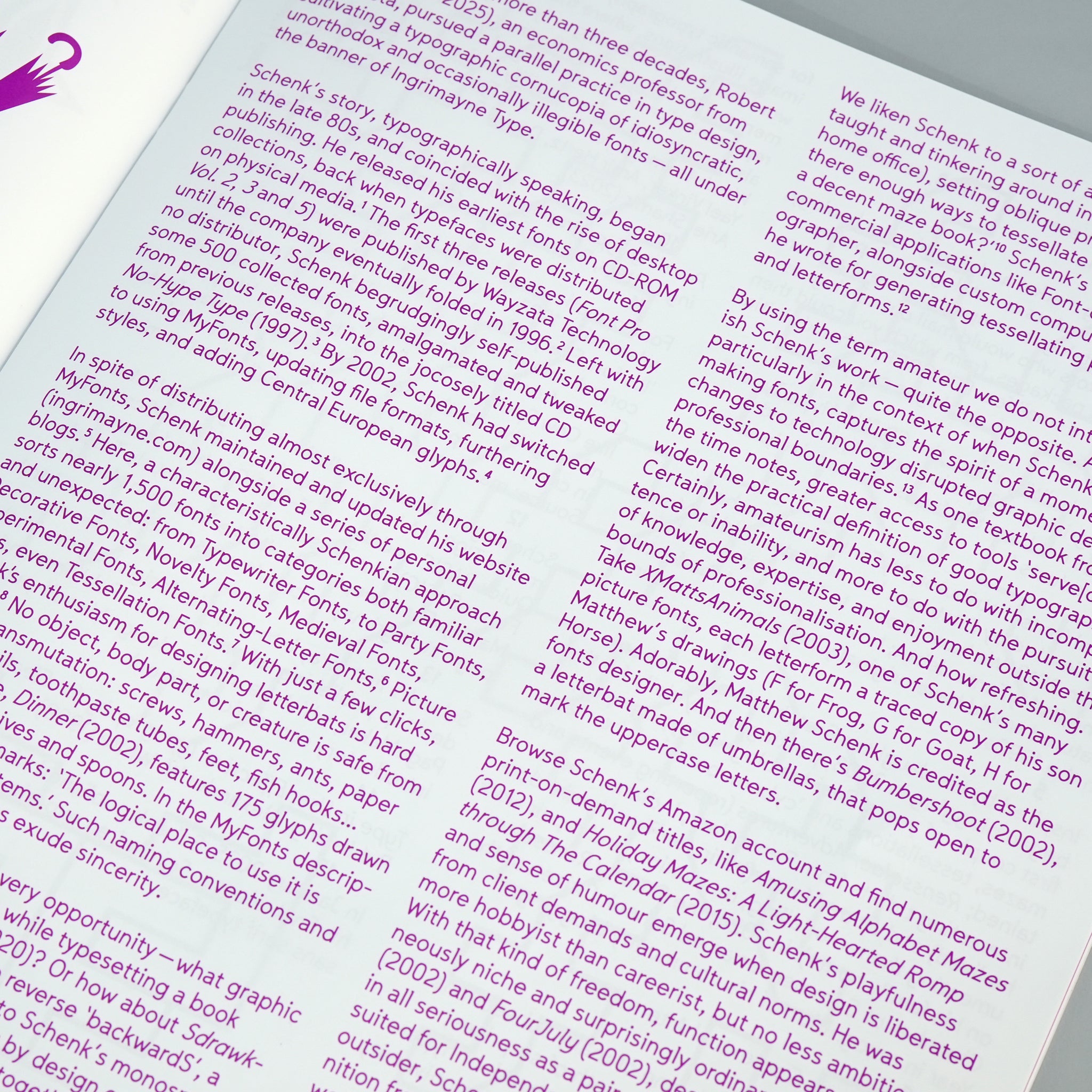 Font Pro: The Irreducible Practice of Robert Schenk – Draw Down