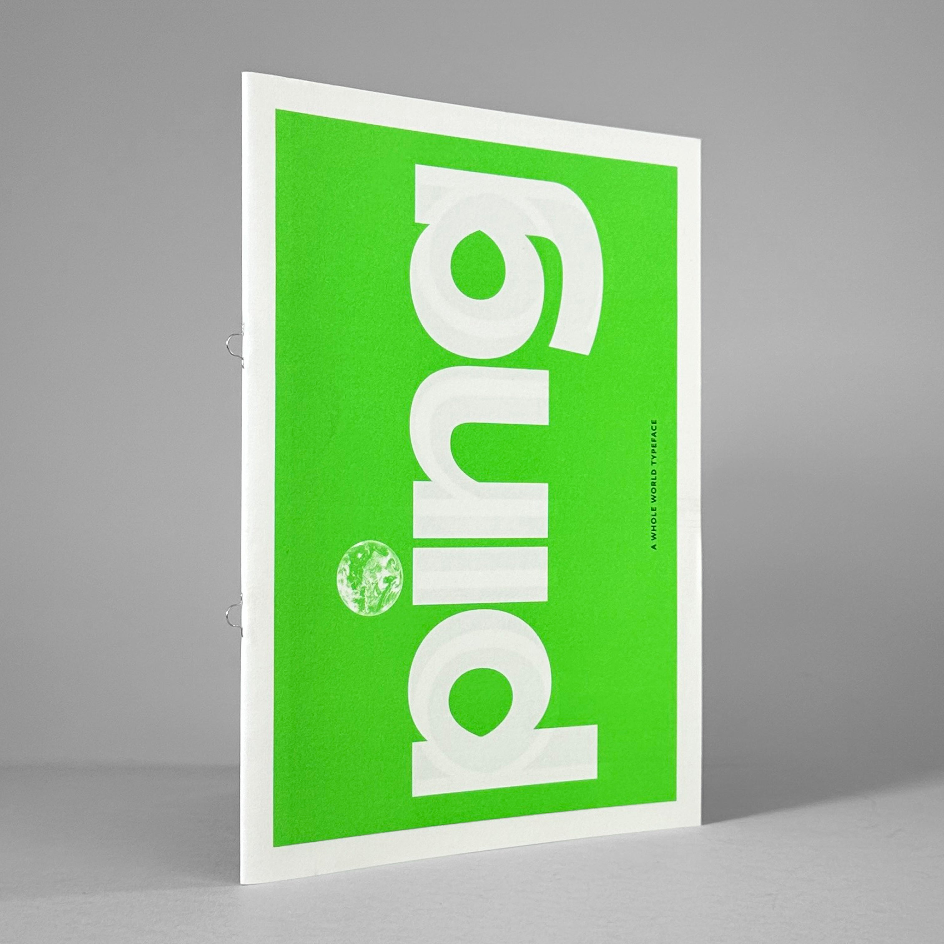Ping: A Whole World Typeface Specimen (Green) – Draw Down
