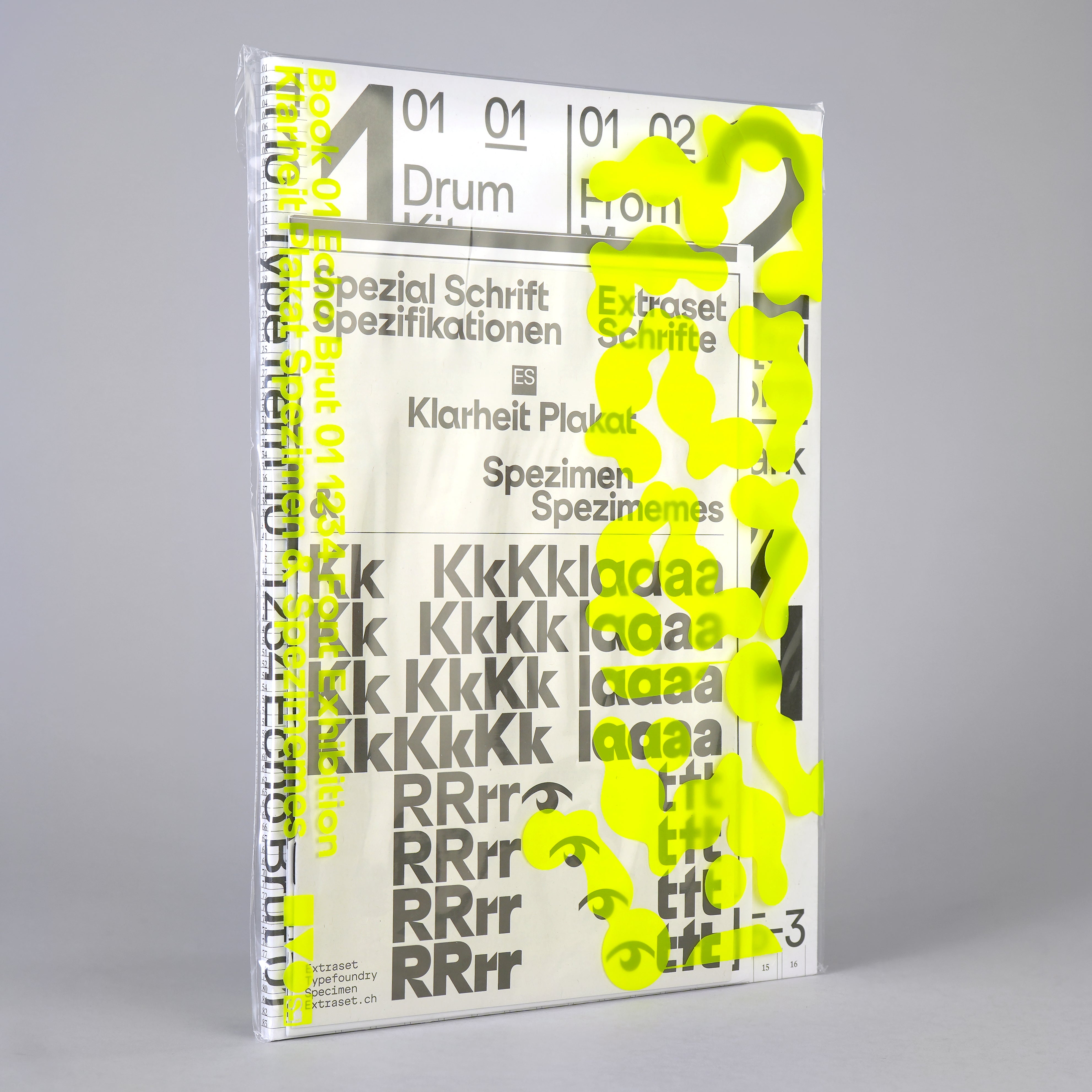 TI10 Type Item #10 1234 Echo Brut 01 + ES Klarheit Plakat Mini Specime ...
