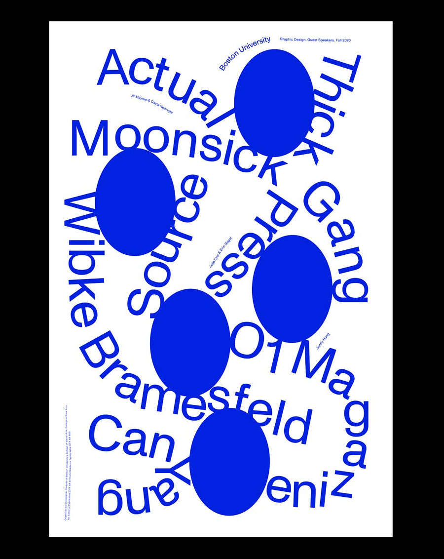 Boston University Graphic Design Poster (Blue) – Draw Down